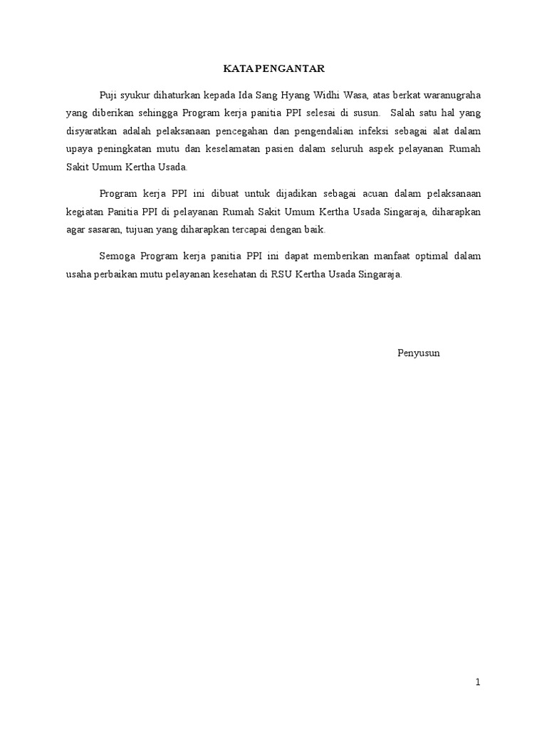 Program Kerja Komite PPI | PDF