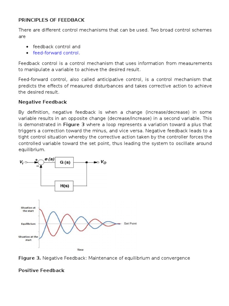 FEEDBACK AND FEEDFORWARD CONTROL PRINCIPLES | PDF | Positive Feedback ...