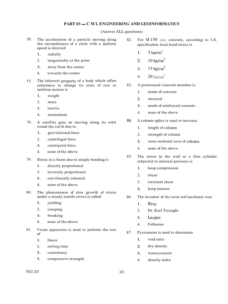 TANCET Model Question Paper For Me EEE PDF | PDF | Knitting | Textiles