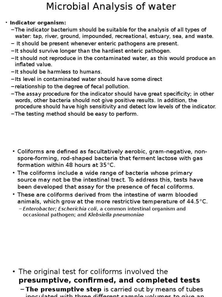 Microbial Analysis of Water Testing | PDF | Growth Medium | Microbiology