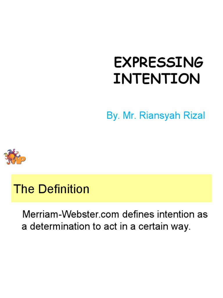 Intention Expressions Guide | PDF