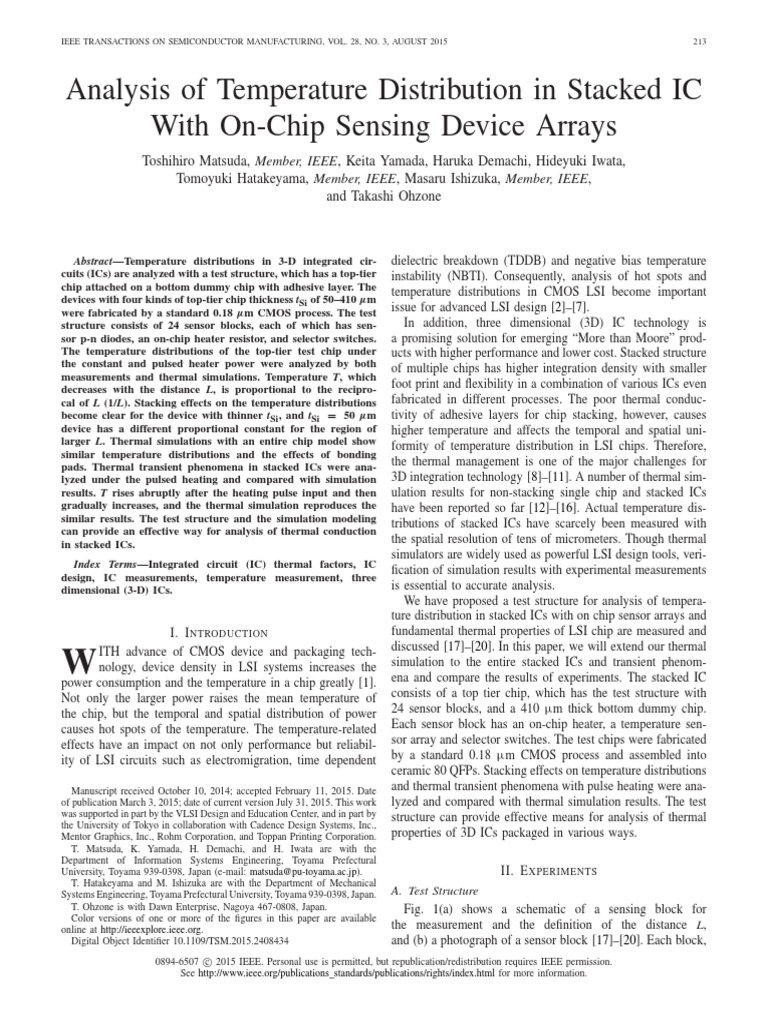 Analysis of Temperature Distribution in Stacked IC With On-Chip Sensing ...