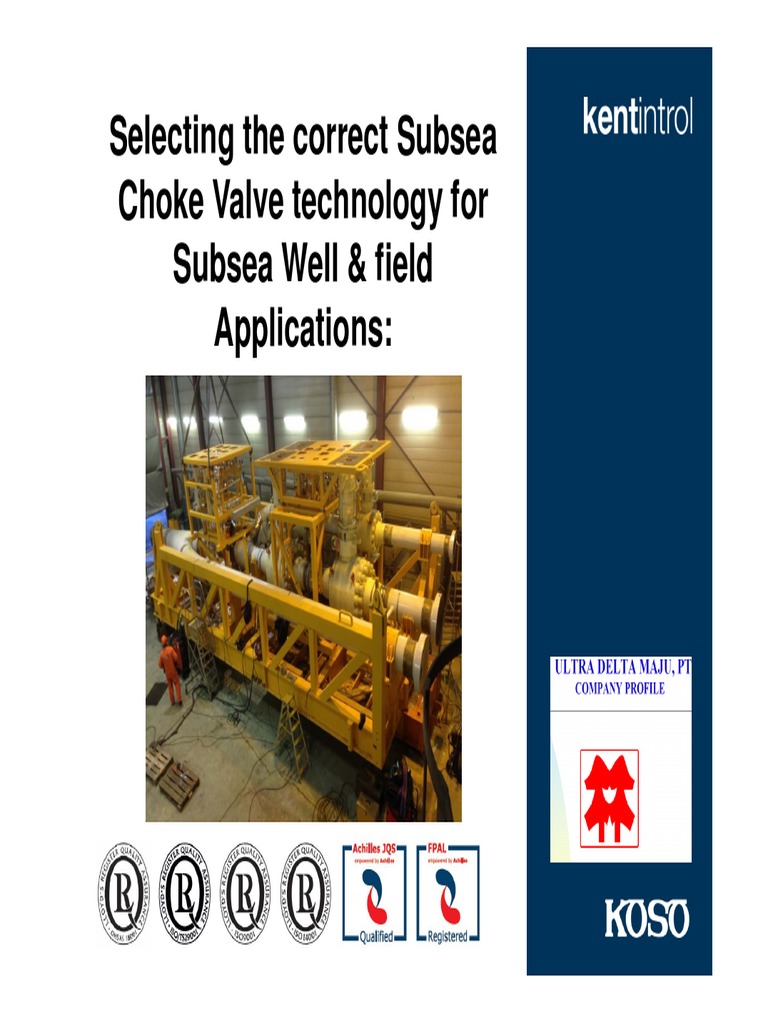 Subsea Choke Valve Selection Guide | PDF | Subsea (Technology) | Valve