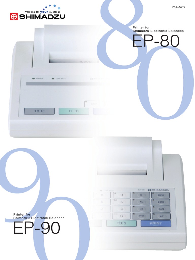 Shimadzu EP-80 EP-90 Brochure | PDF | Printer (Computing ...