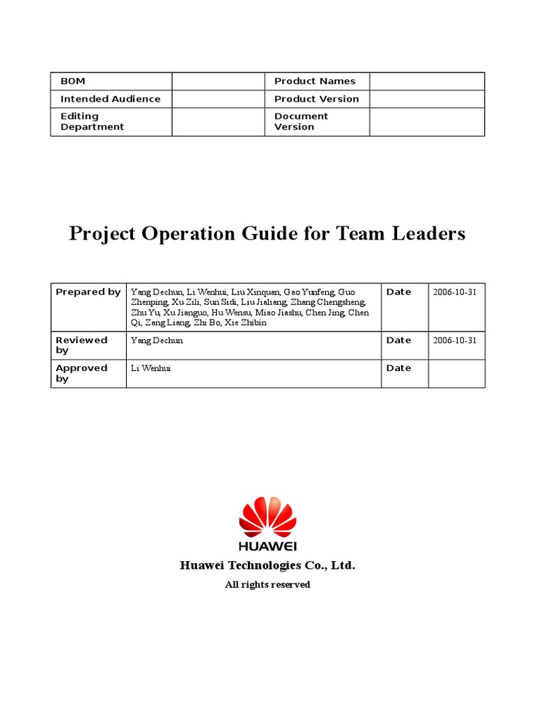 W-TL Project Operation | PDF | Risk Management | Project Management