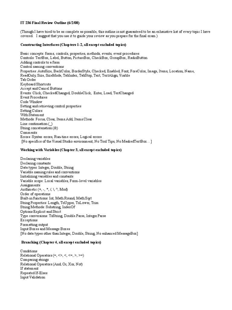 Finalreview | PDF | Array Data Structure | Subroutine