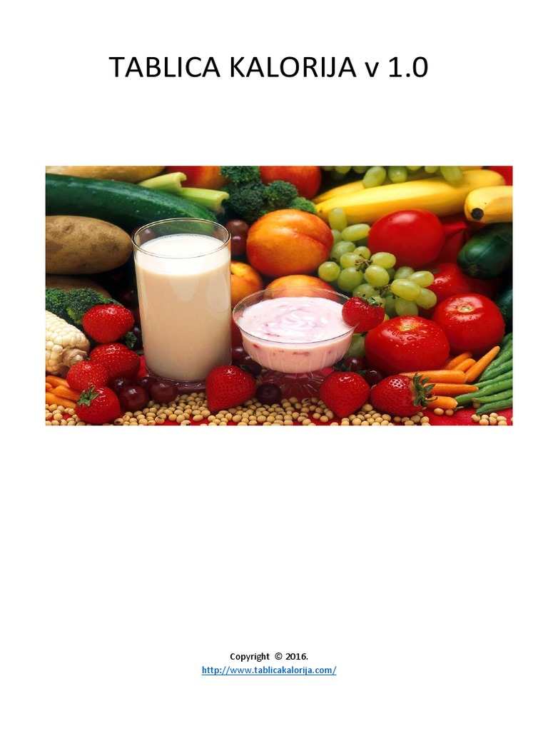 Tablica Kalorija 1.0 | PDF