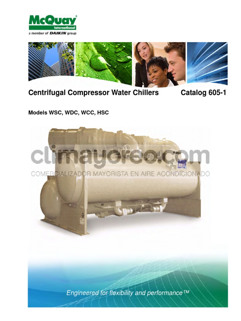 Chiller McQuay WSC (200-1250ton) WDC(400-2500ton) Chiller centrifugo ...