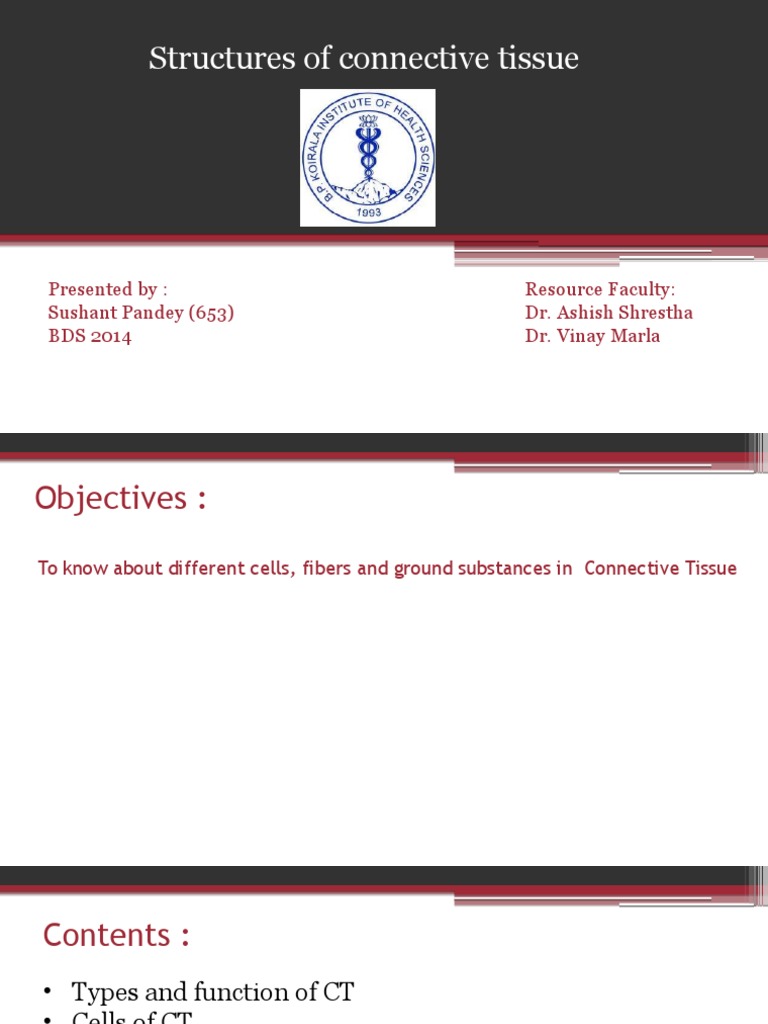 Structures of Conective Tissue | PDF | Connective Tissue | Tissue (Biology)