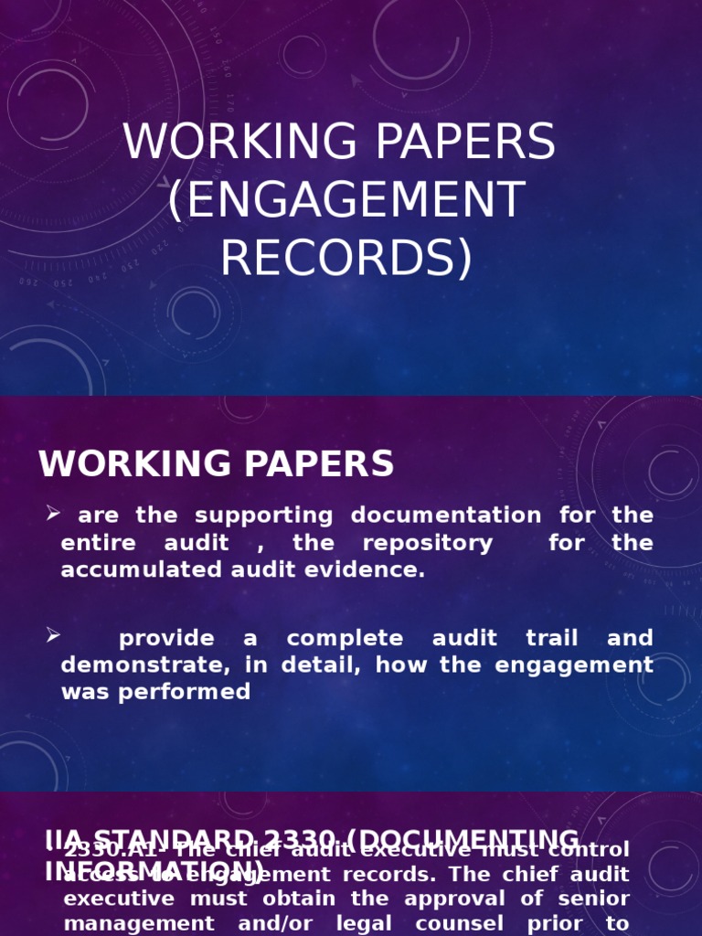 Access Audit Working Papers | PDF | Internal Audit | Audit