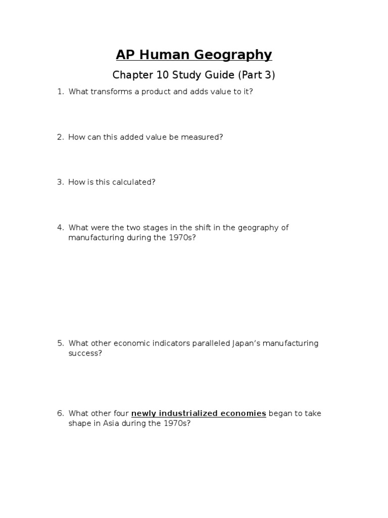 Greiner Ch. 10 Study Guide 3 | PDF