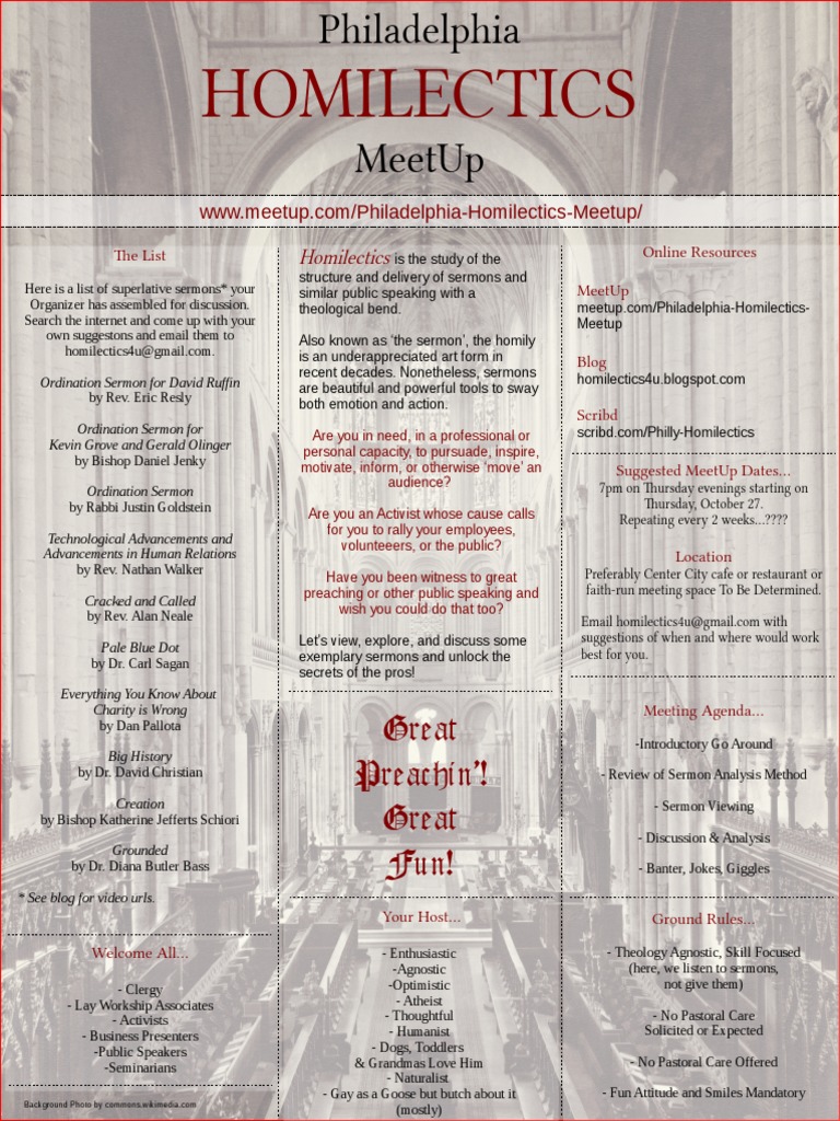 Philly Homilectics MU Flyer | PDF | Sermon | Homiletics