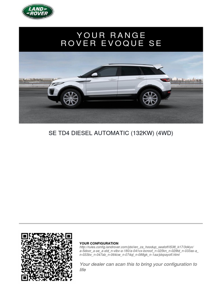 Landrover Range Rover Evoque | PDF | Qr Code | Vehicles