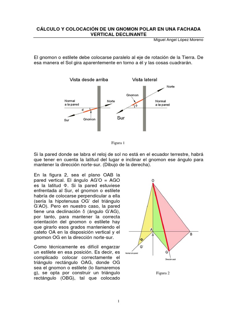 RESOL Calculo Del Gnomon | PDF | Triángulo | Geometría