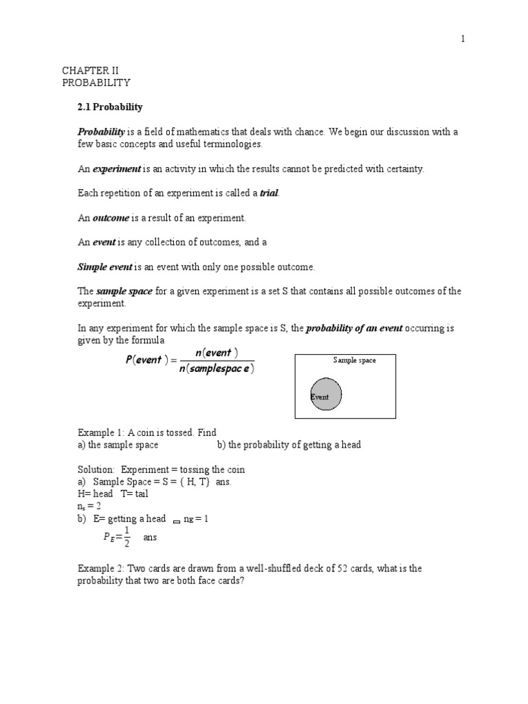 Introduction To Probability | PDF | Set (Mathematics) | Probability