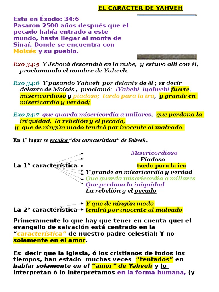 El Carácter de Yahveh | PDF | Tetragrammaton | Pecado
