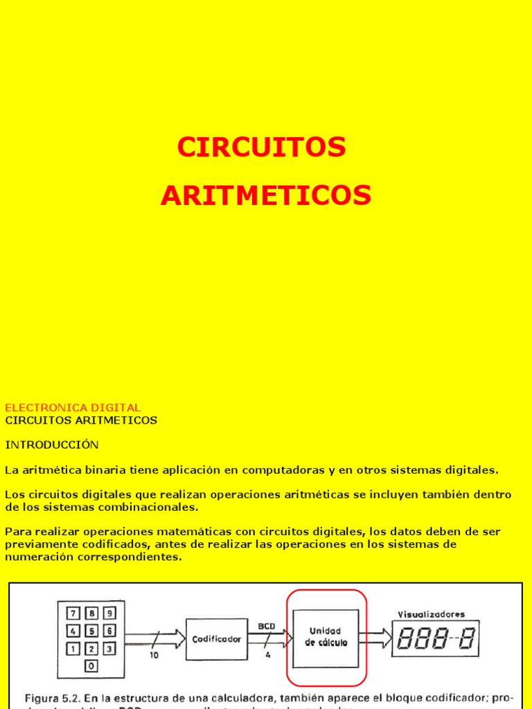 Presentación Circuitos Aritmeticos Miercoles 18-1-16 | PDF | Decimal codificado en binario ...
