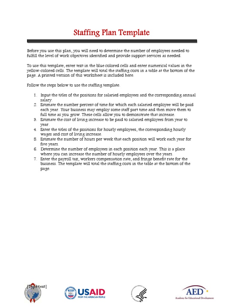 Staffing Plan Template | Payroll | Employment