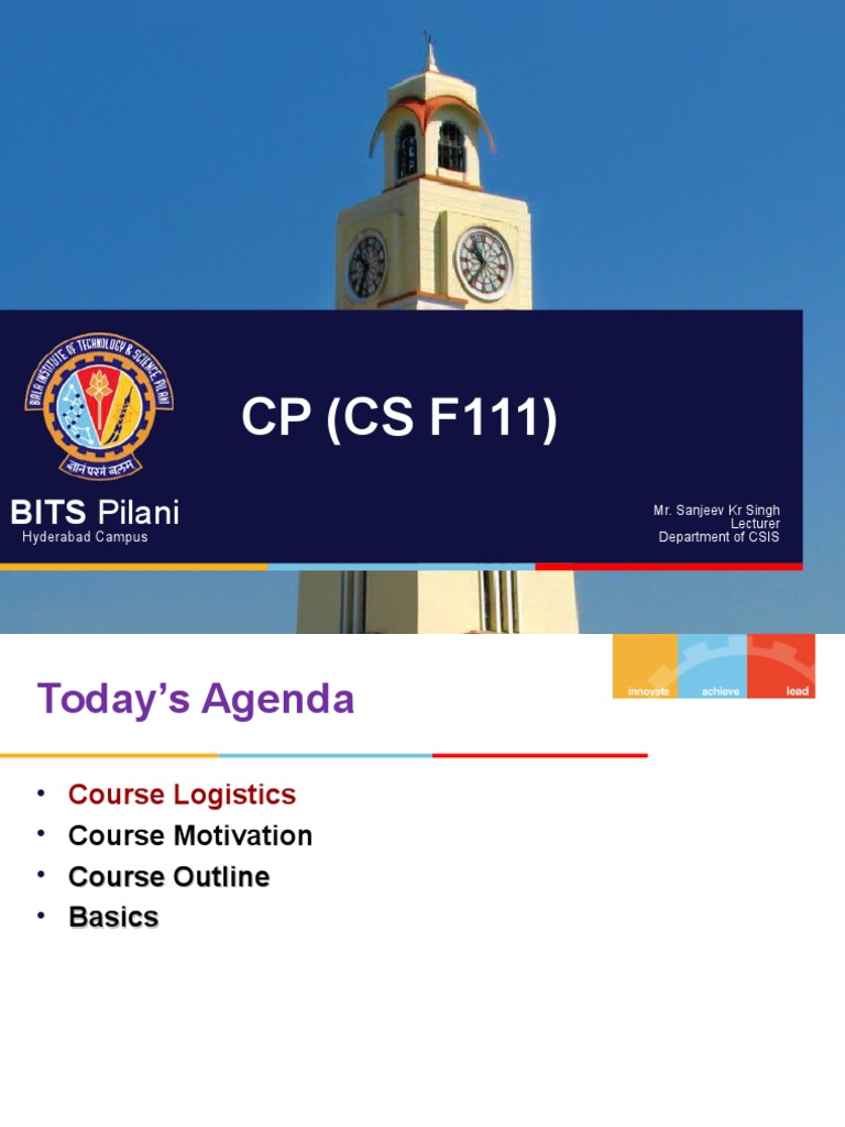 CSF111-L1 L2 L3 Introduction | PDF | Computer Data Storage | C (Programming Language)