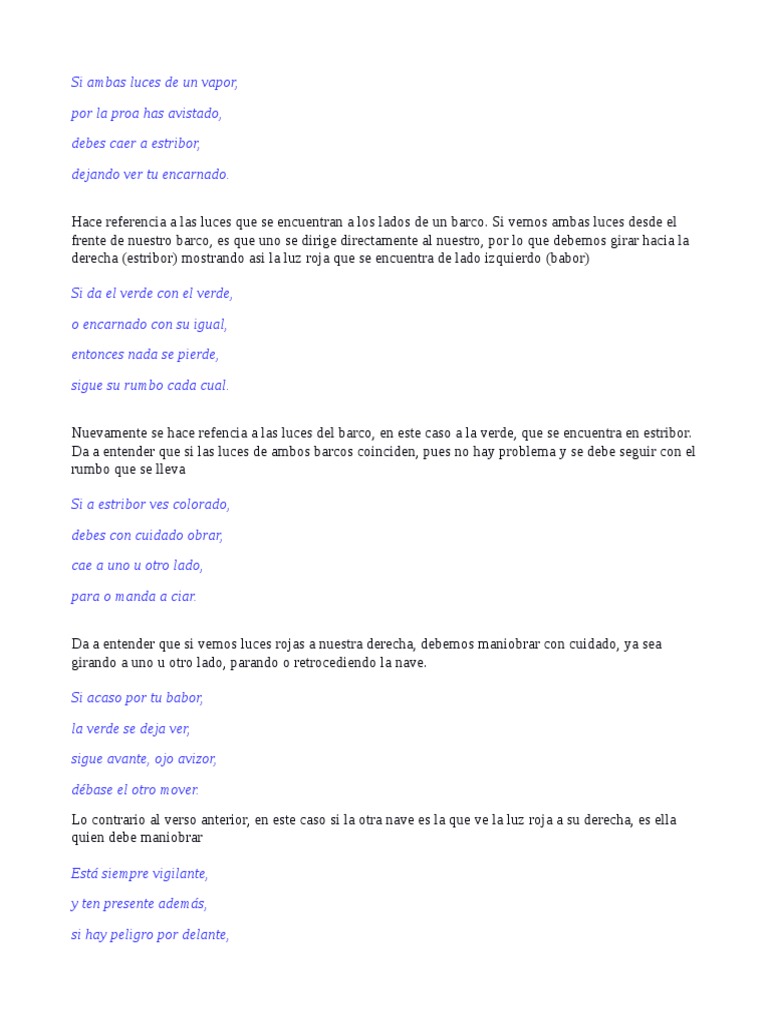 Versos de Thomas Grey | Puerto y estribor | Barcos