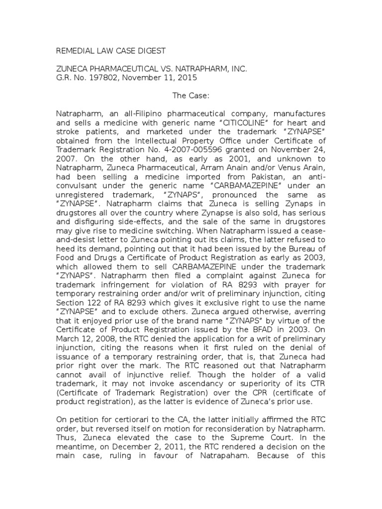 Remedial Law Case Digest | PDF | Injunction | Judgment (Law)