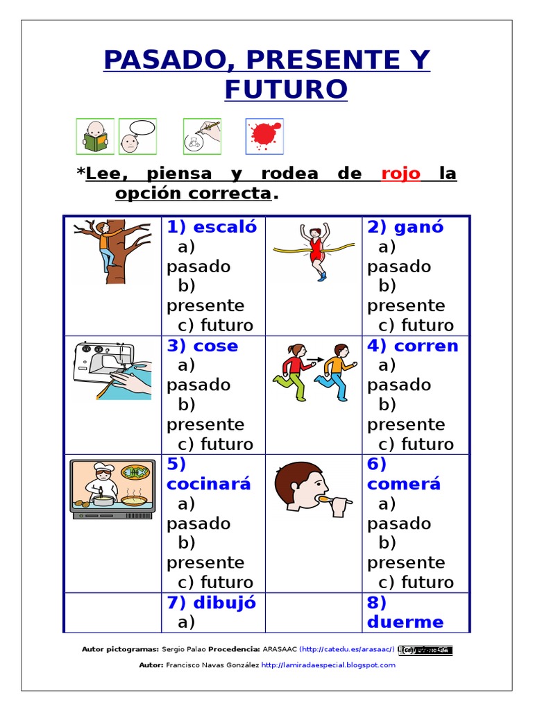 Pasado Presente y Futuro | PDF | Juegos y actividades