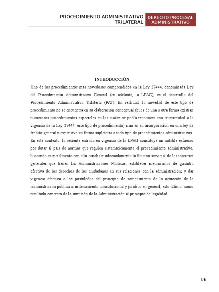 Trabajo Final Procedimiento Trilateral | PDF | Ley procesal | Ley administrativa
