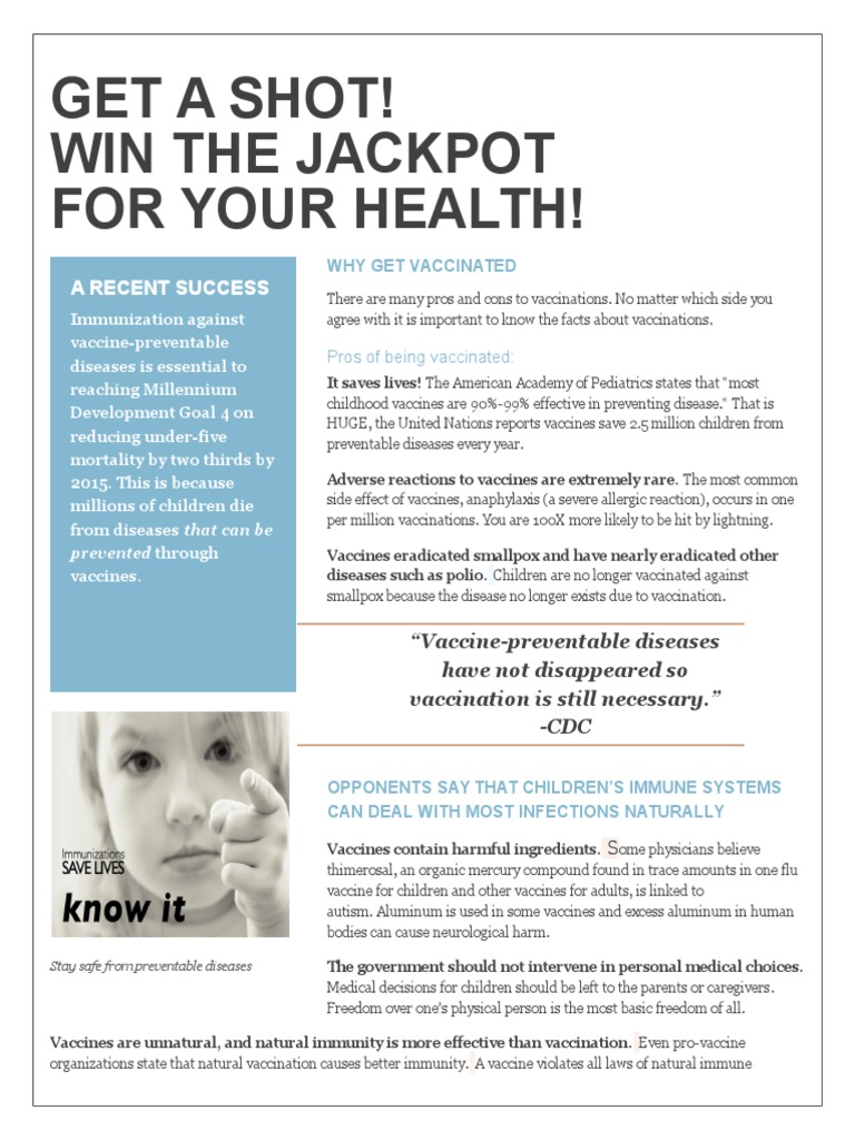 Get A Shot Handout | PDF | Vaccines | Vaccination