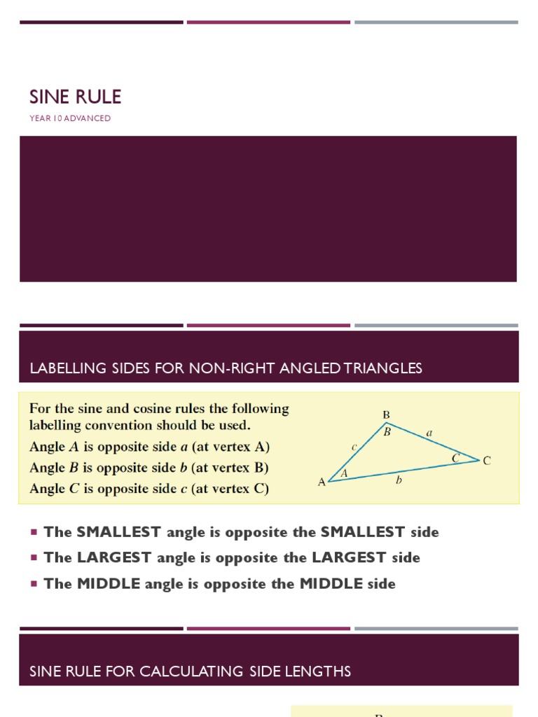 Sine Rule | PDF