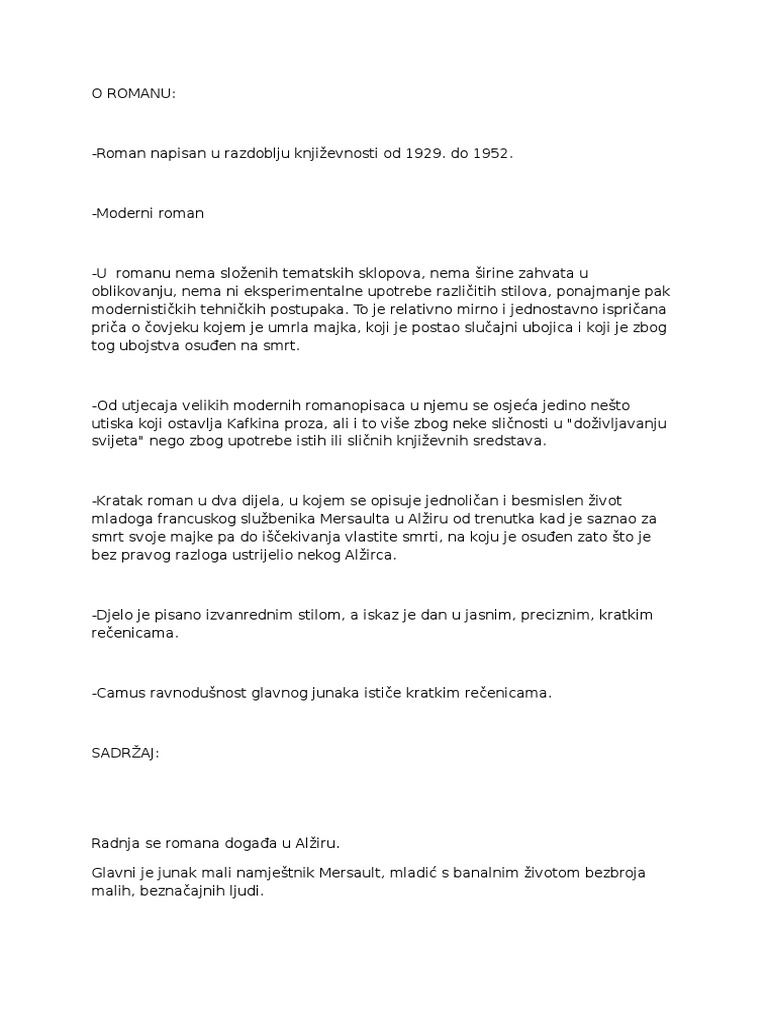 Albert Camus Stranac | PDF