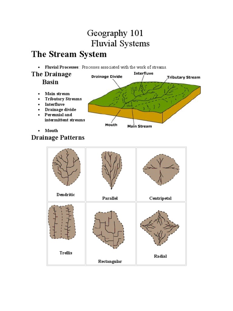 Fluvial Systems and Drainage Patterns | PDF