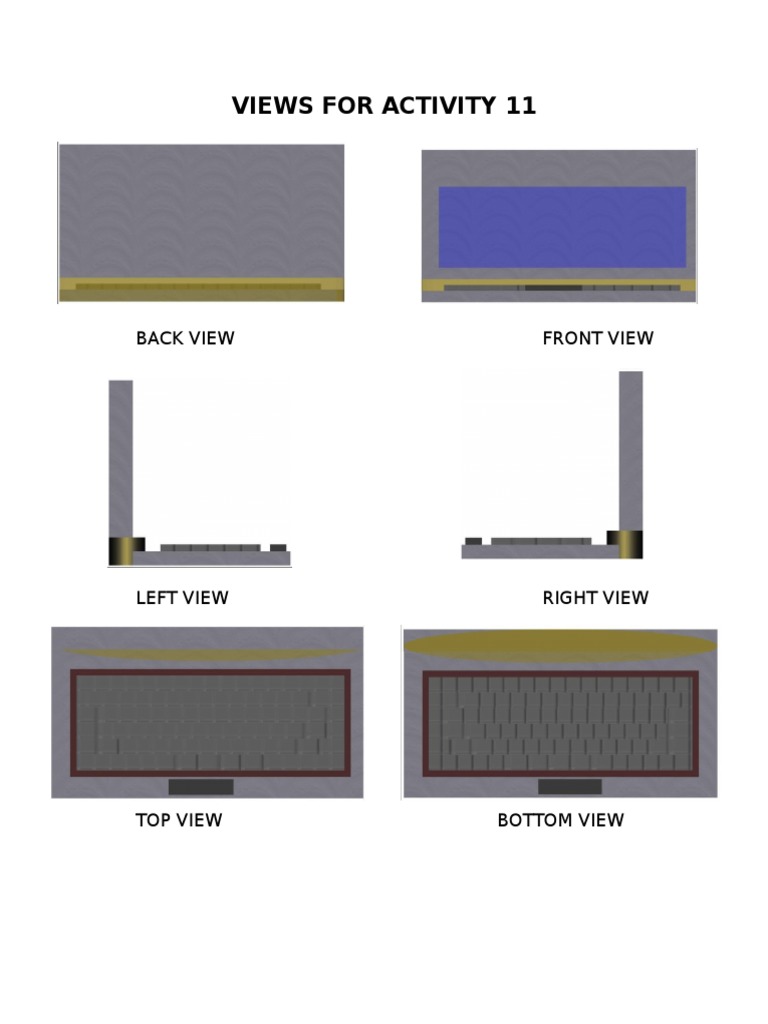 Views For Activity 11: Back View Front View | PDF