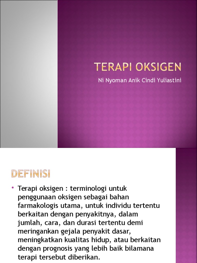Slide Terapi Oksigen | PDF