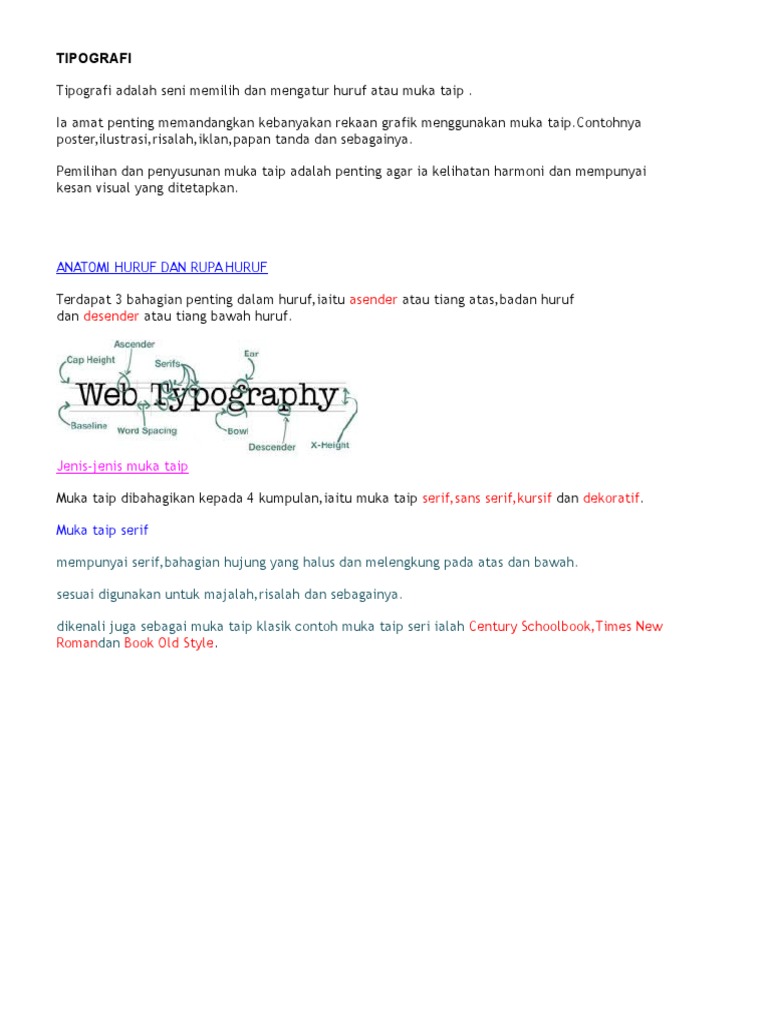 Nota Tipografi | PDF