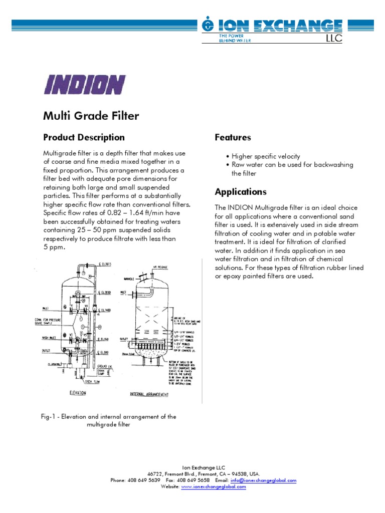 INDION Multigrade Filter | PDF