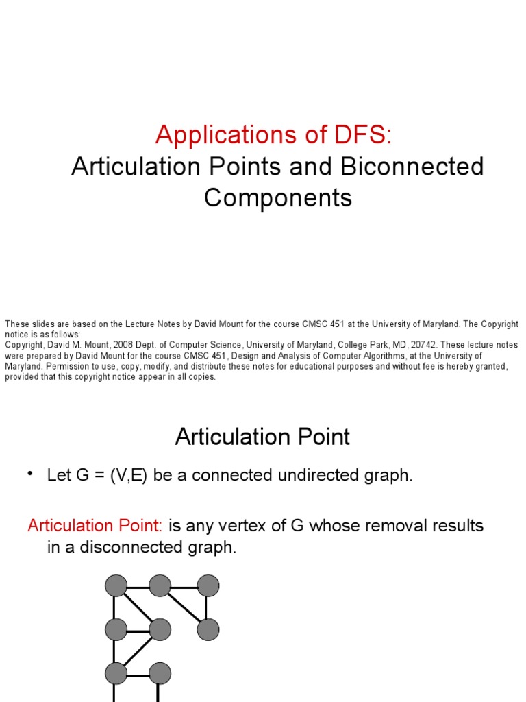 Articulation Points | PDF | Mathematical Relations | Graph Theory