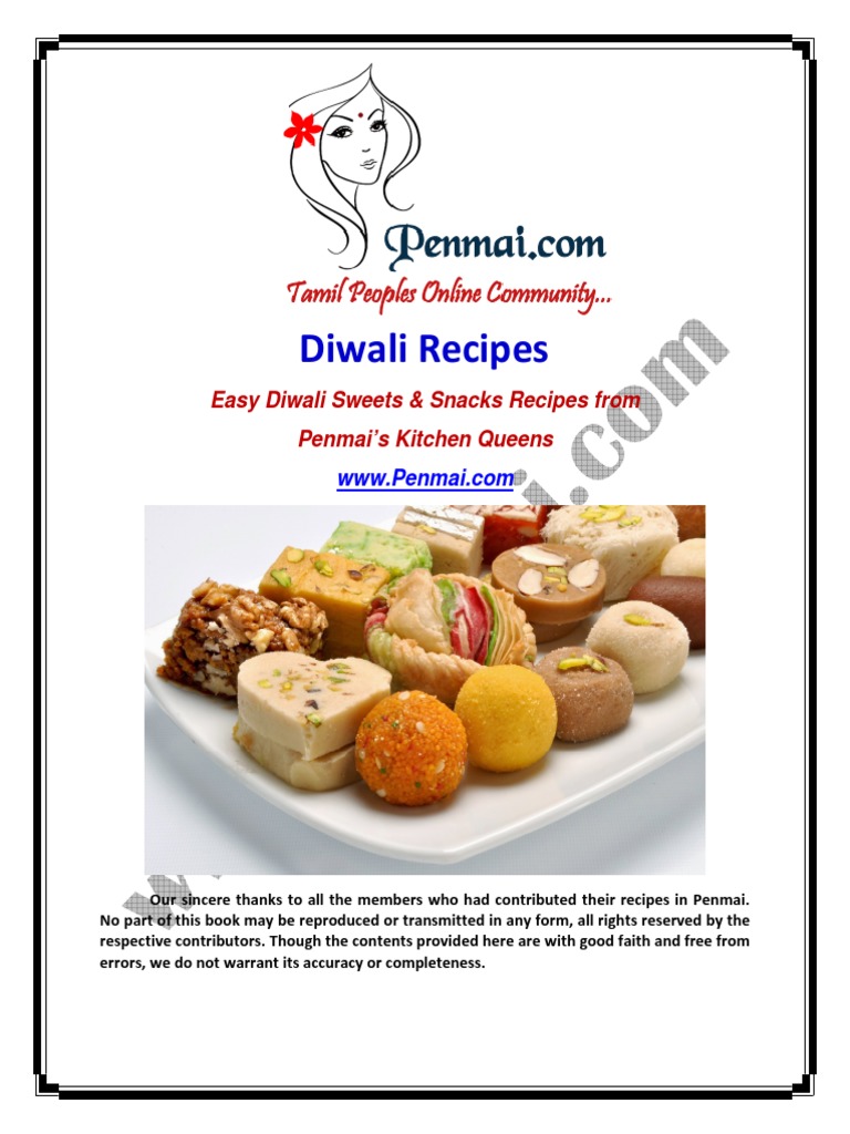 Penmai's Diwali Recipes 2014 - Free Download! | PDF