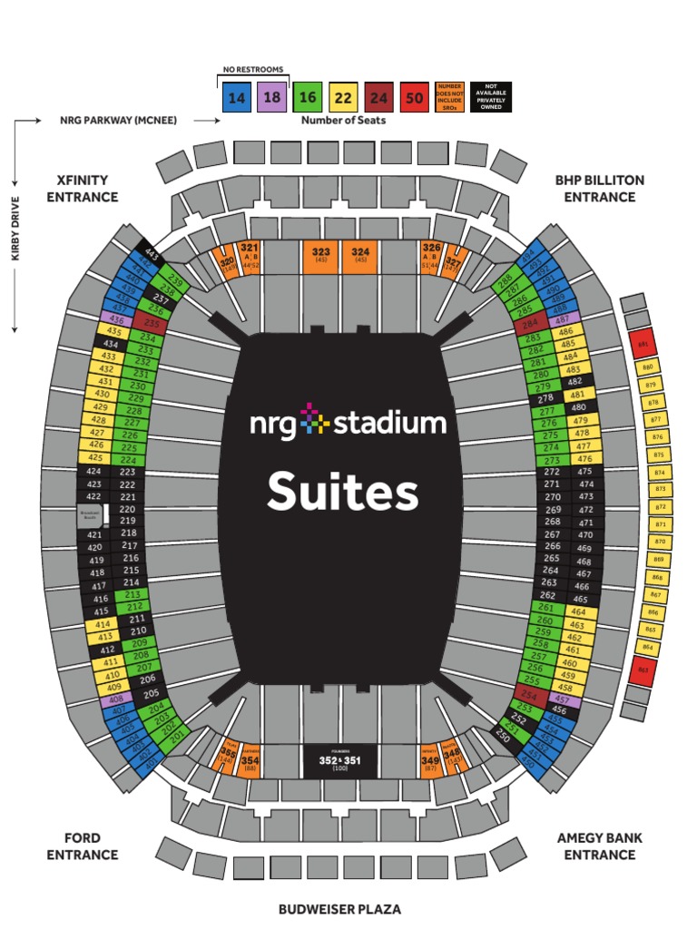 NRG Stadium Suite and Seating Map | PDF | Technology & Engineering