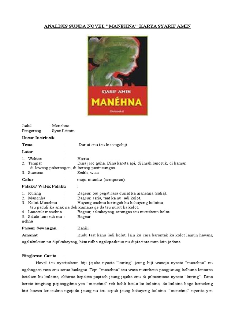 Analisis Sunda Novel | PDF