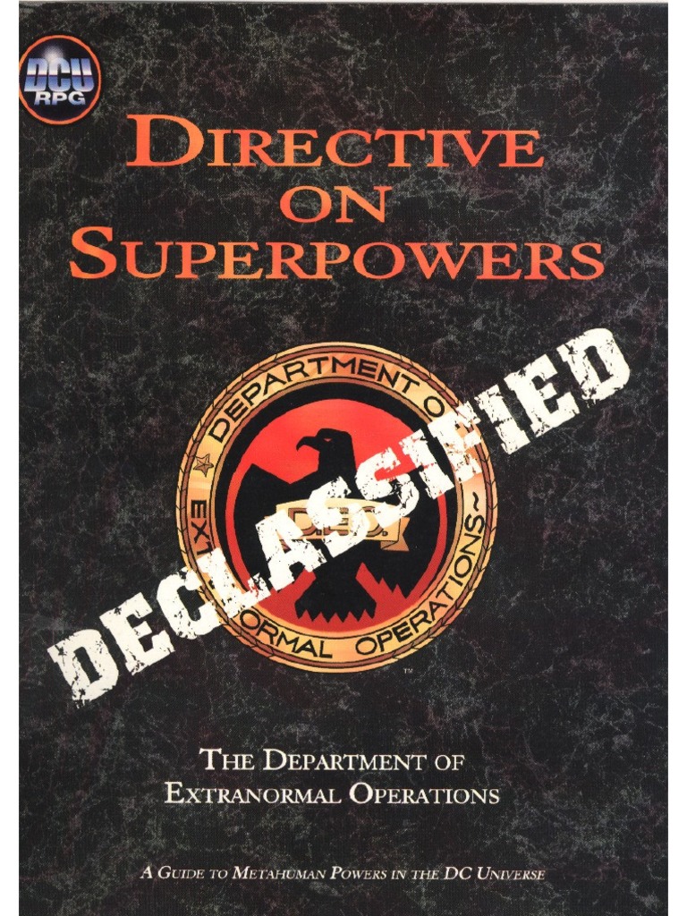 DC - Directive On Superpowers | PDF