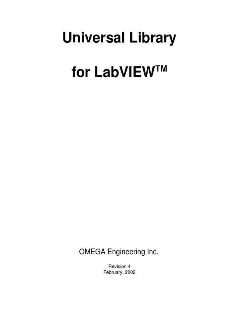 Universal Library For Labview | Download Free PDF | Analog To Digital ...