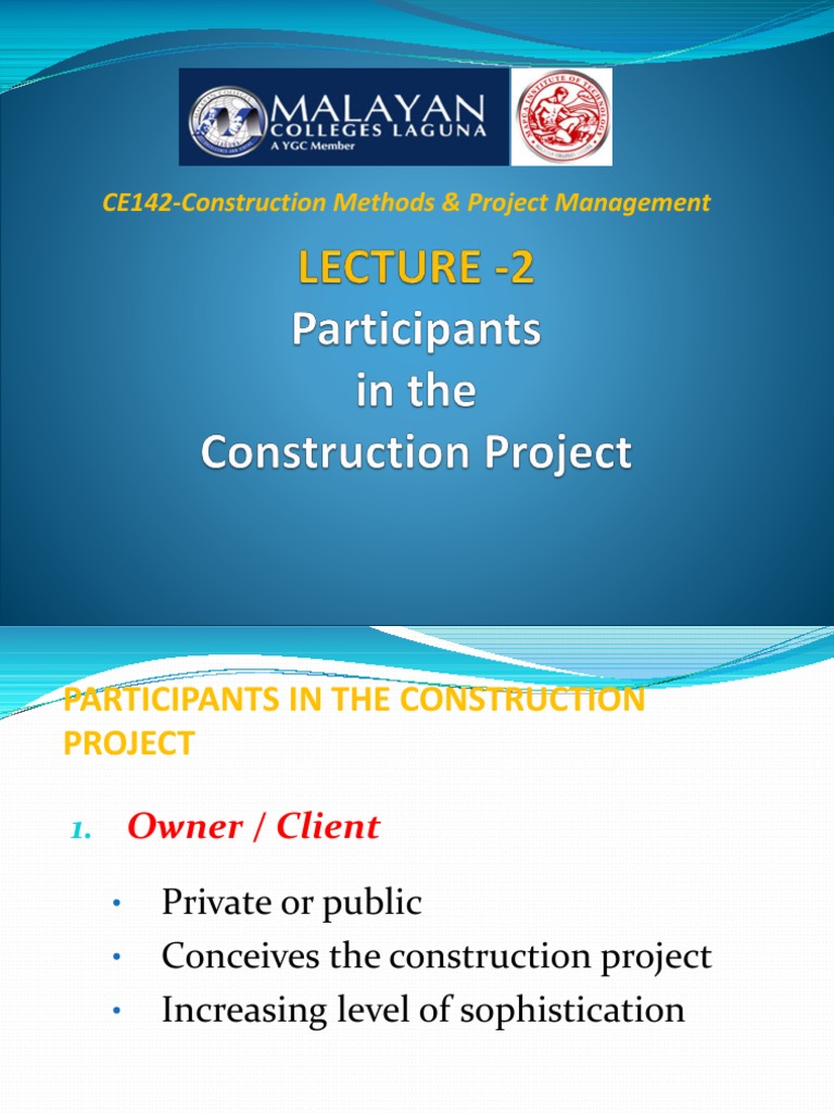 Construction Methods & Project Roles | PDF | General Contractor ...
