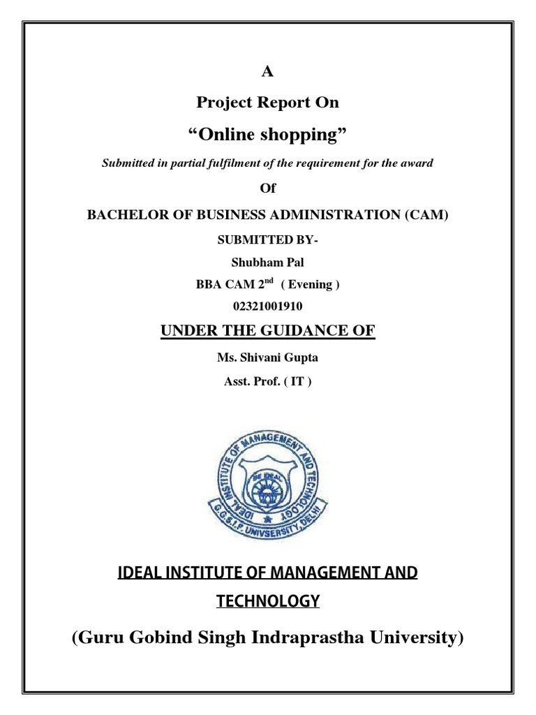 "Online Shopping": A Project Report On | PDF | Online Shopping ...