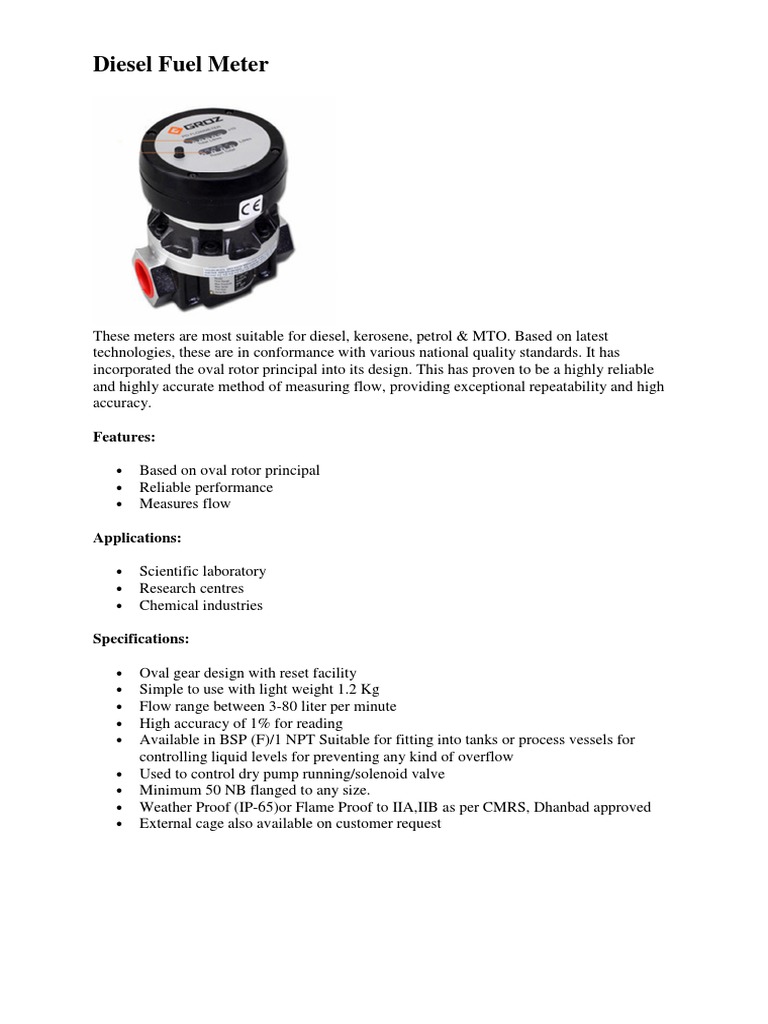 Diesel Fuel Meter | PDF