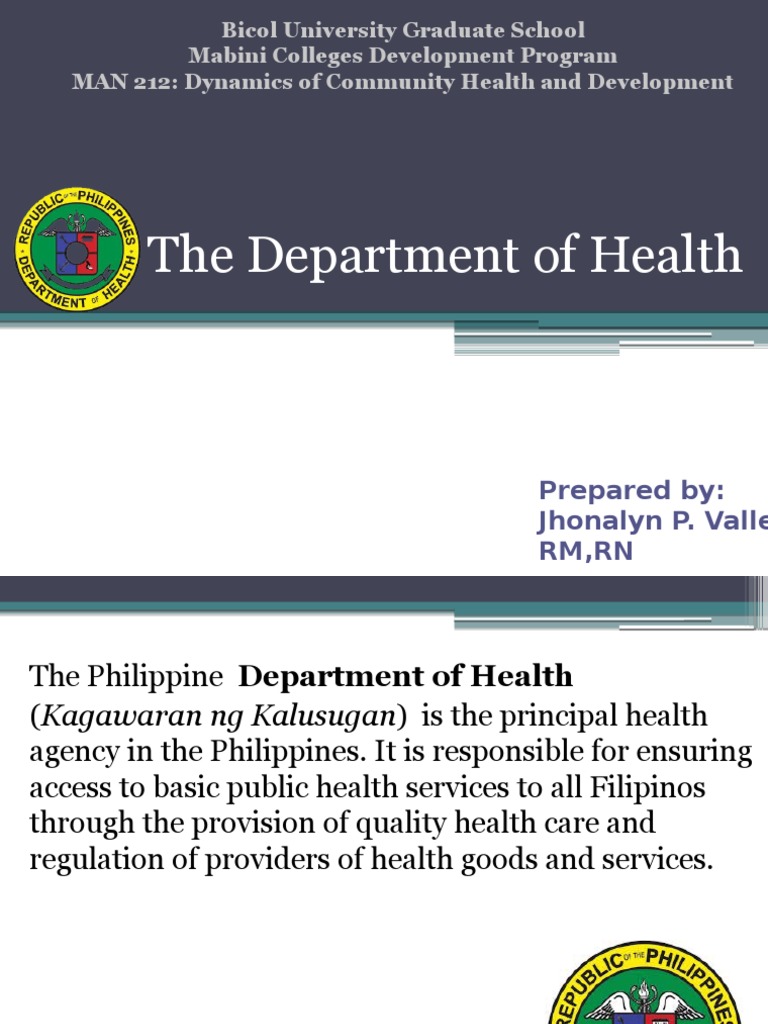 The Department of Health | PDF | Health Care | Government