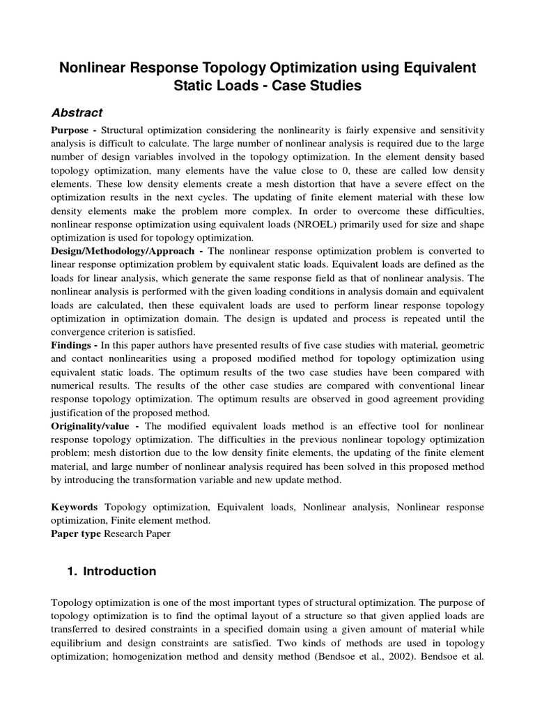 Topology Optimization Case Studies V05 | PDF | Mathematical Optimization | Elasticity (Physics)