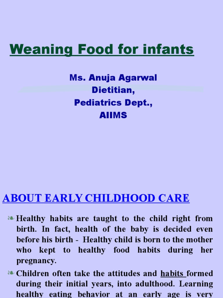 Weaning Guidelines for Infants | PDF | Weaning | Milk