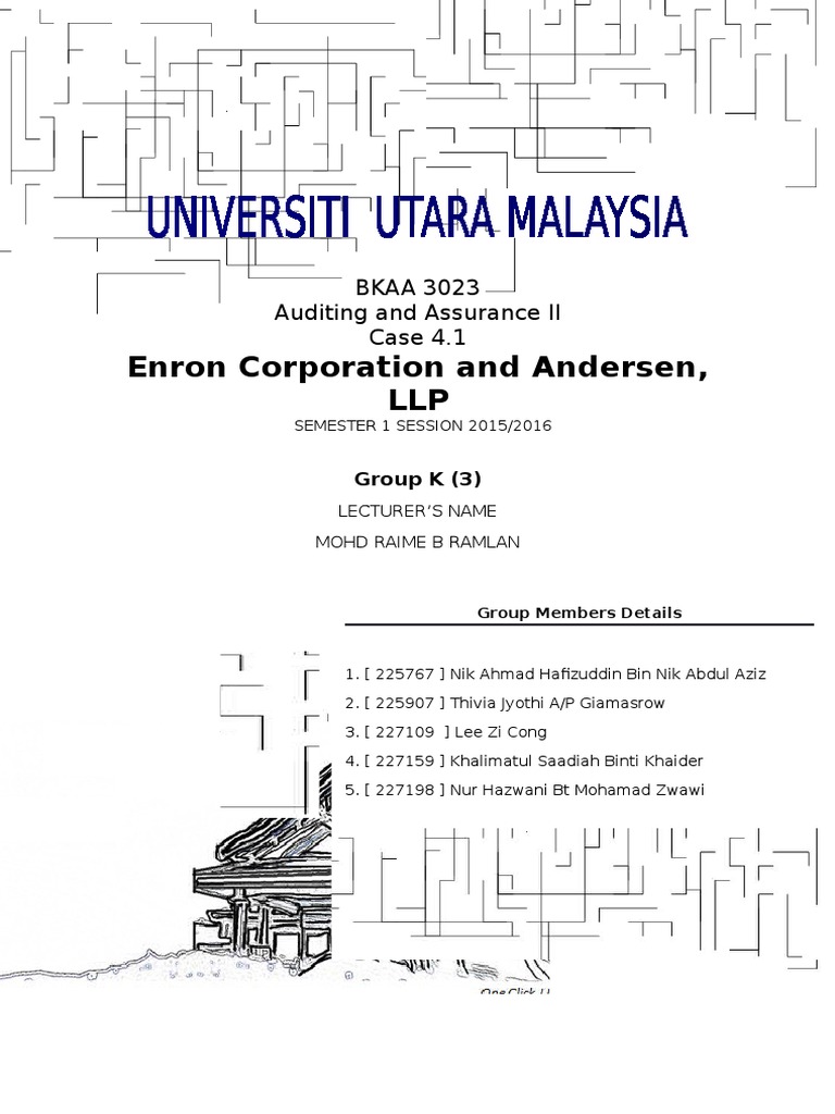 Enron Corporation and Anderson | PDF | Accounting | Certified Public ...