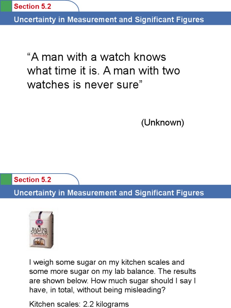 Uncertainty and Significant Figures | PDF | Significant Figures ...