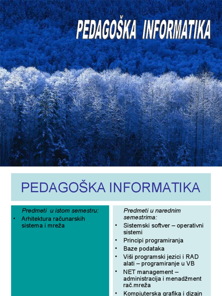 Pedagoska Informatika | PDF